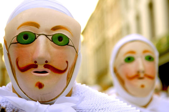 Parade Through Town Wearing Wax Masks Editorial Stock Photo - Stock ...