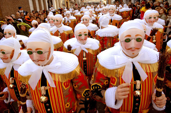 Parade Through Town Wearing Wax Masks Editorial Stock Photo - Stock ...