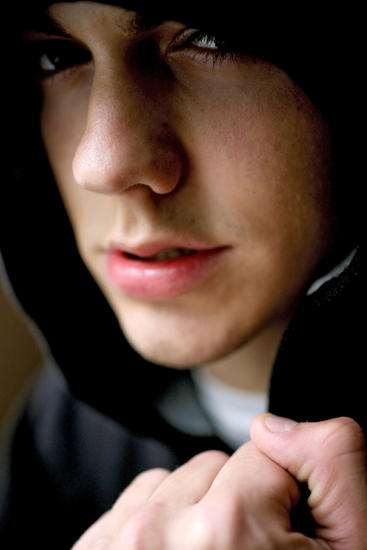 Model Released Teenage Boy Black Menacing Editorial Stock Photo - Stock ...