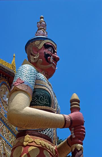 Fierce Looking Guardian Statues Protect Thai Editorial Stock Photo ...