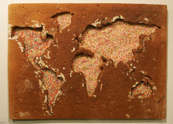 Gingerbread Sculpture Map World Editorial Stock Photo - Stock Image ...