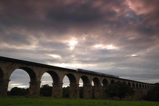 Moving Train On Crimple Beck Viaduct Editorial Stock Photo - Stock ...