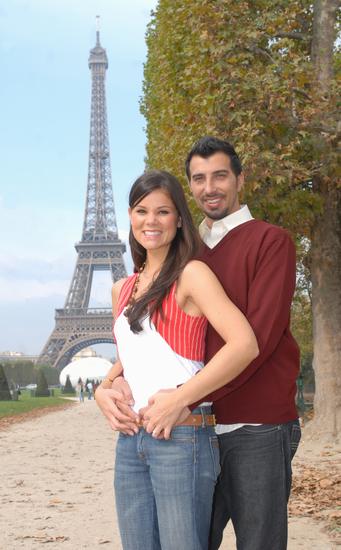 Amber Peebles Brooke Howardsmith Near Eiffel Editorial Stock Photo ...