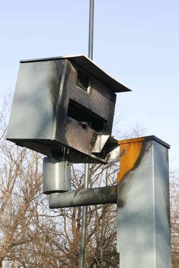 Burnt Out Gatso Speed Camera Editorial Stock Photo - Stock Image ...