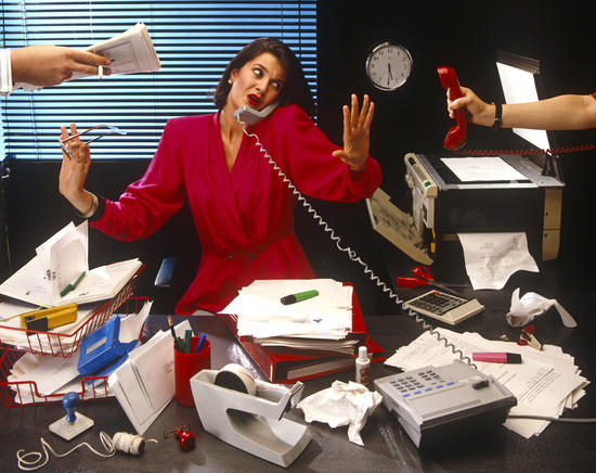 Model Released Overworked Secretary Editorial Stock Photo - Stock Image ...