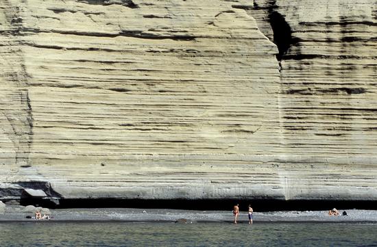 Cliffs Beach Pollara On Island Salina Editorial Stock Photo - Stock ...