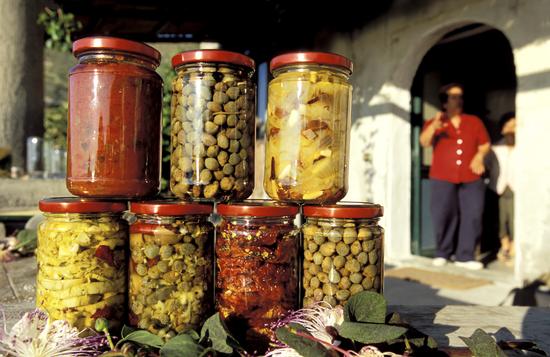 Jars Conserved Capers Tomatoes Pollara Island Editorial Stock Photo ...