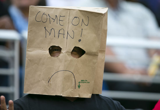 Fan Bag Over His Head During Editorial Stock Photo - Stock Image ...
