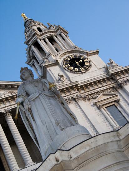 Clock Tower Statue Queen Anne St Editorial Stock Photo - Stock Image ...