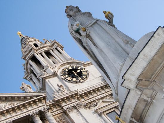 Clock Tower Statue Queen Anne St Editorial Stock Photo - Stock Image ...