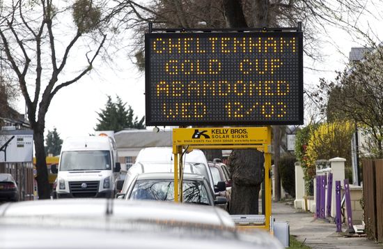 Road Matrix Telling Drivers That Cheltenham Editorial Stock Photo ...