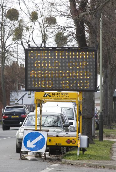 Road Matrix Telling Drivers That Cheltenham Editorial Stock Photo ...
