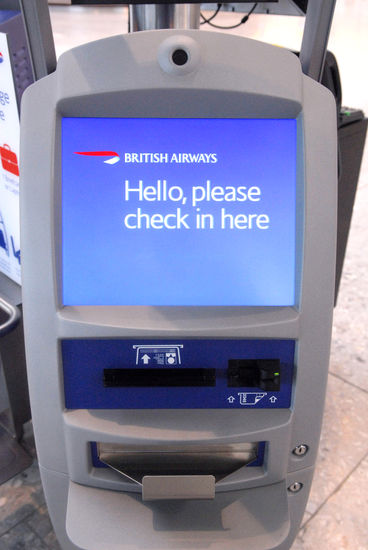 British Airways Electronic Checkin Booth Editorial Stock Photo - Stock ...