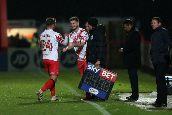 Ben Kennedy Replaces Matthew Godden Stevenage Editorial Stock Photo ...
