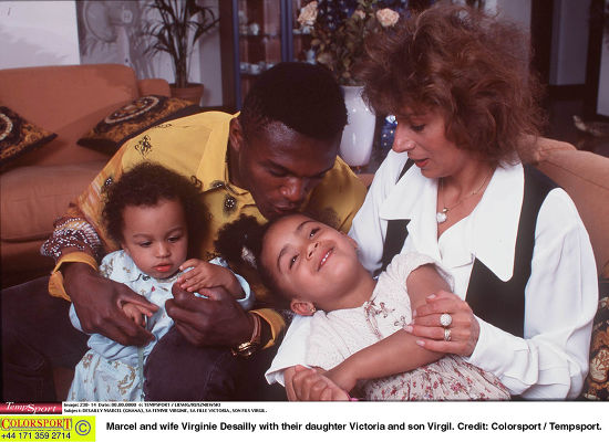 Marcel Wife Virginie Desailly Their Daughter Editorial Stock Photo ...