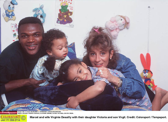 Marcel Wife Virginie Desailly Their Daughter Editorial Stock Photo ...