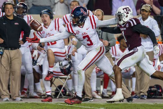 Mississippi Rebels Wide Receiver Damoreea Stringfellow Editorial Stock ...