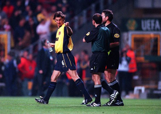 Arsenal Captain Tony Adams Clashes Referee Editorial Stock Photo ...