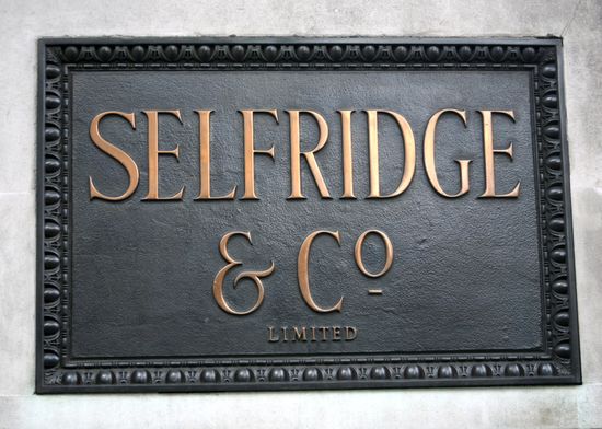 Sign On Selfridges Store Oxford Street Editorial Stock Photo - Stock ...