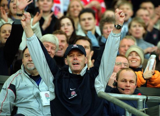 England Team Manager Clive Woodward Celebrates Editorial Stock Photo ...