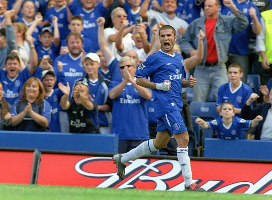 Adrian Mutu Chelsea Celebrates His Goal Editorial Stock Photo - Stock ...