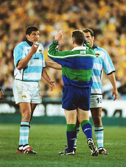 Referee Paul Honiss Talks Argentina Players Editorial Stock Photo ...