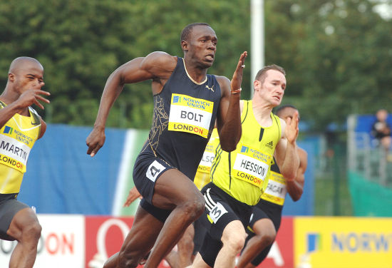 Usain Bolt Jamaica Mens 200m Norwich Editorial Stock Photo - Stock ...