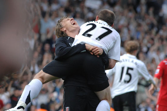 Jimmy Bullard Fulham Celebrates Final Whistle Editorial Stock Photo ...