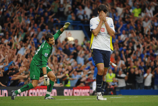 Carlo Cudicini Spurs Goalkeeper Vedran Corluka Editorial Stock Photo ...