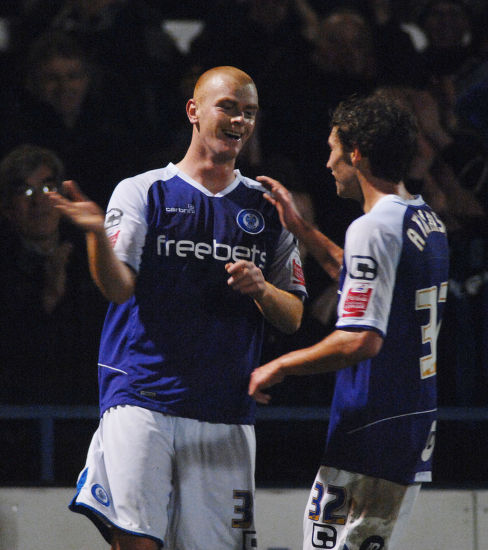 Football Jason Kennedy Rochdale Celebrates Scoring Editorial Stock ...