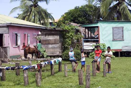 Children Play Outside Their Family Shacks Editorial Stock Photo - Stock ...