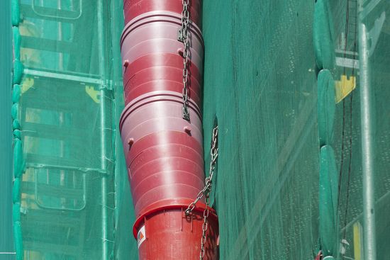 Construction Site Downpipe Rubble Facade Building Editorial Stock Photo ...