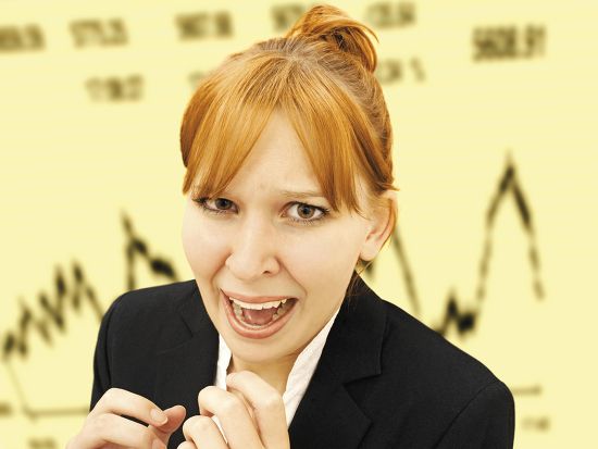 Model Released Portrait Excited Hysterical Businesswoman Editorial ...
