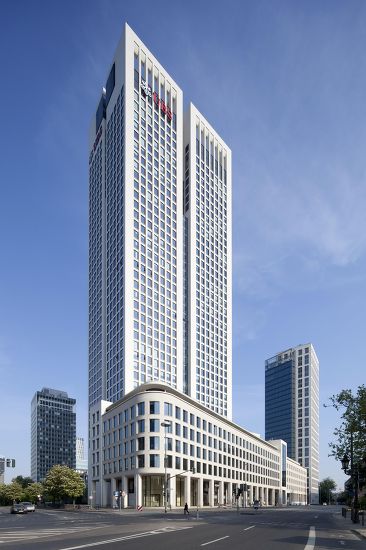 Opernturm Office Tower Opernplatz Square Frankfurt Editorial Stock ...