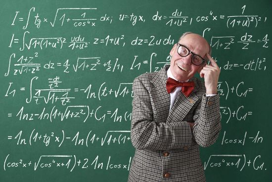 Model Released Professor Teacher Blackboard Mathematic Editorial Stock ...