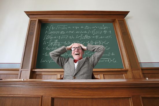 Model Released Professor Teacher Blackboard Mathematic Editorial Stock ...