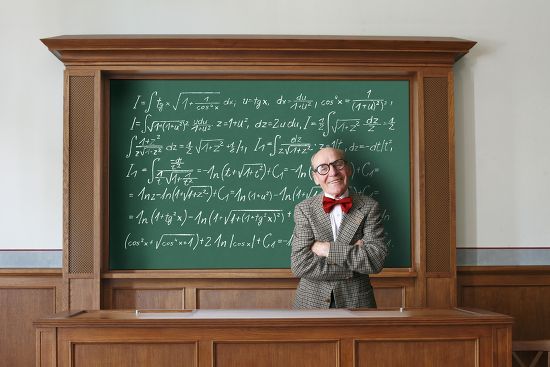 Model Released Professor Teacher Blackboard Mathematic Editorial Stock ...