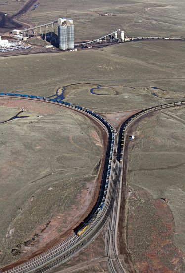 Aerial View Coal Train Loading Facility Editorial Stock Photo - Stock ...