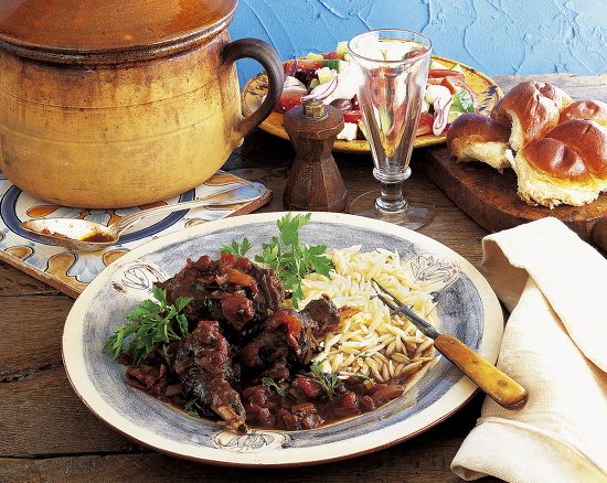 Greek Rabbit Stew Marinated Garlic Onions Editorial Stock Photo - Stock ...