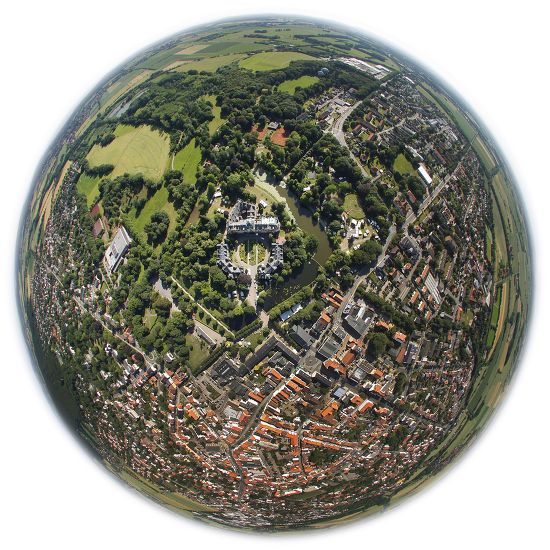 Aerial View Fisheye Perspective Bueckeburg Castle Editorial Stock Photo ...