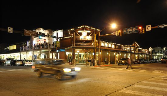 Night View Jackson Junction Grand Teton Editorial Stock Photo - Stock ...