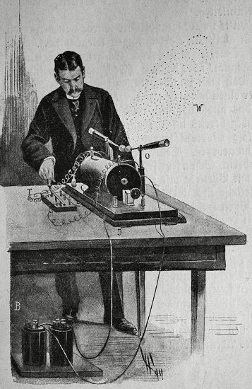 Telegraphy Apparatus Induction Charging Station Transmitting Editorial ...