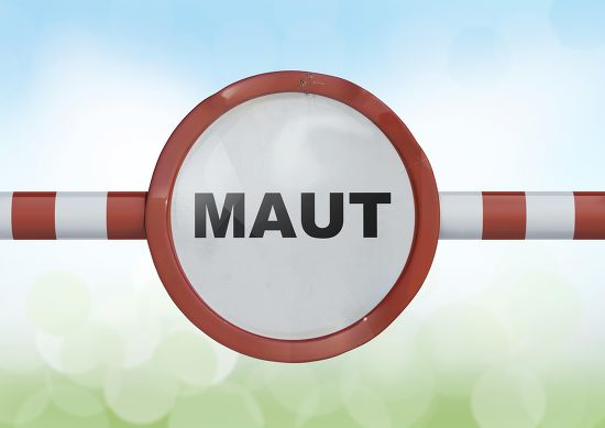 Sign Maut German Toll Closed Gate Editorial Stock Photo - Stock Image ...