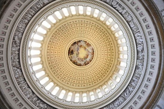 Rotunda Dome Fresco Apotheosis Washington By Editorial Stock Photo ...