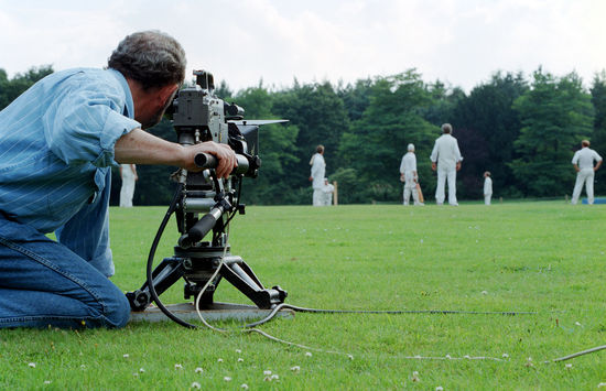 Cameraman Filming Scene Outside Edge Series Editorial Stock Photo ...