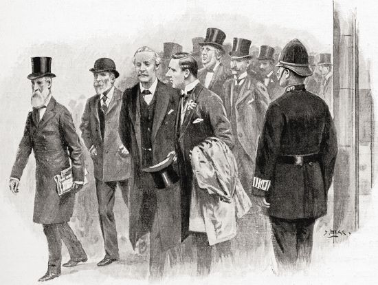 Prime Minister Balfour Leaving House Commons Editorial Stock Photo ...