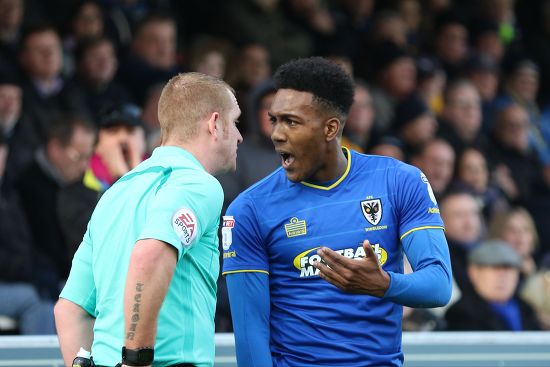 Referee Lee Swabey Gives Afc Wimbledon Editorial Stock Photo - Stock ...