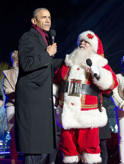 Barack Obama On Stage Santa Claus Editorial Stock Photo - Stock Image ...