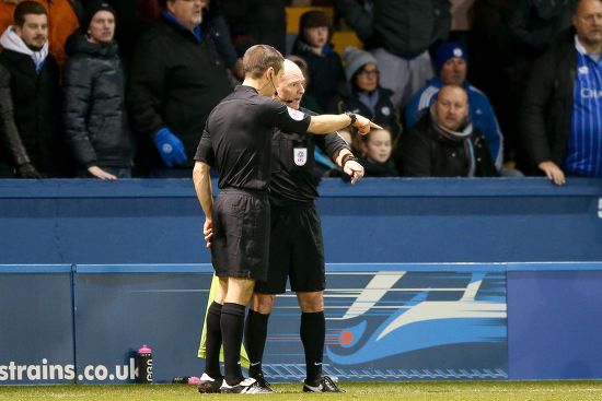 Todays Referee Scott Duncan Consults Referees Editorial Stock Photo ...