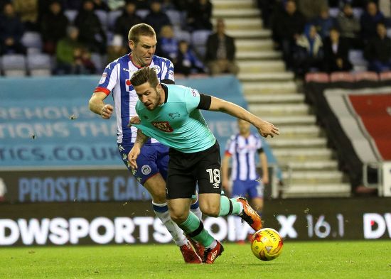 Wigans Jake Buxton Fouls Derbys Jacob Editorial Stock Photo - Stock ...